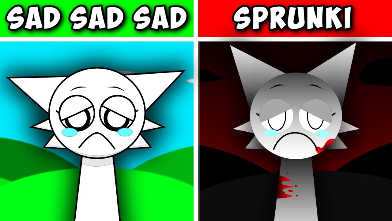 Sprunki But SAD Normal VS Horror (Incredibox All Characters) - YouTube