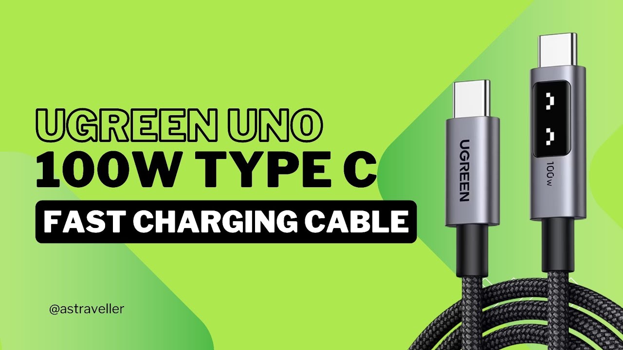 UGREEN Uno 100W Type C Fast Charging Cable - YouTube