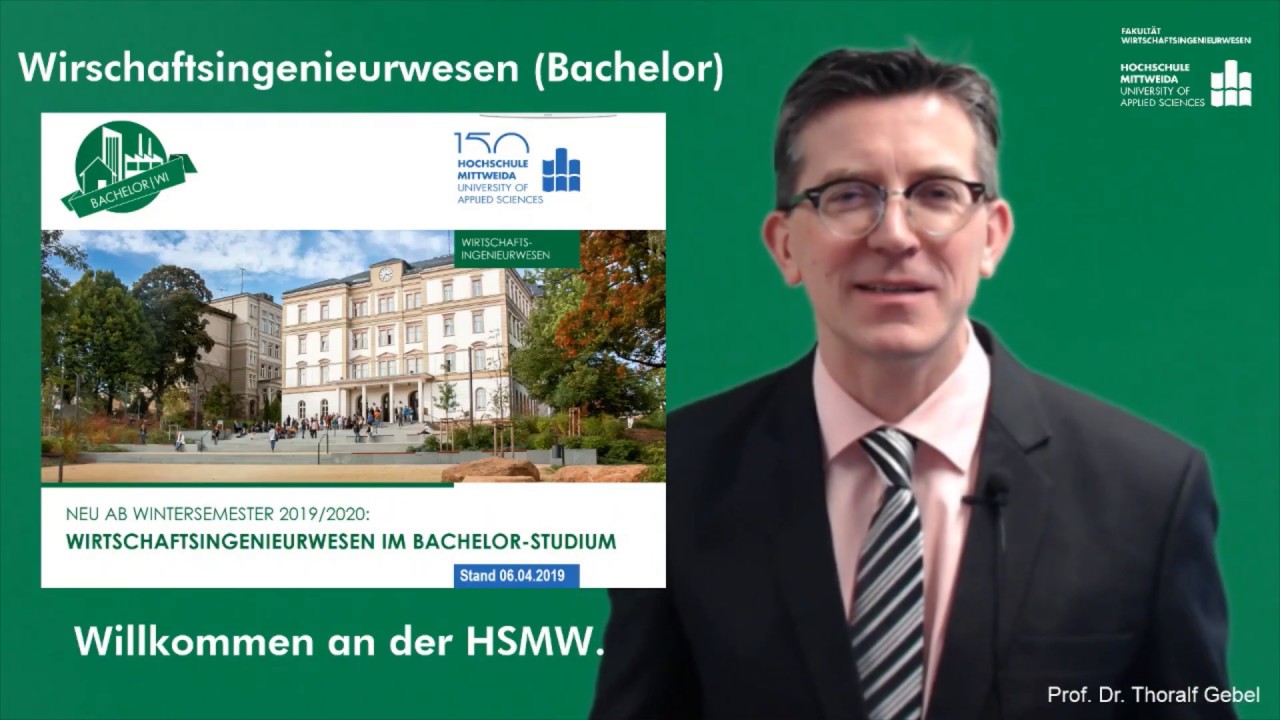 Studiengang Wirtschaftsingenieur Bachelor / Prof. Dr. Gebel - YouTube