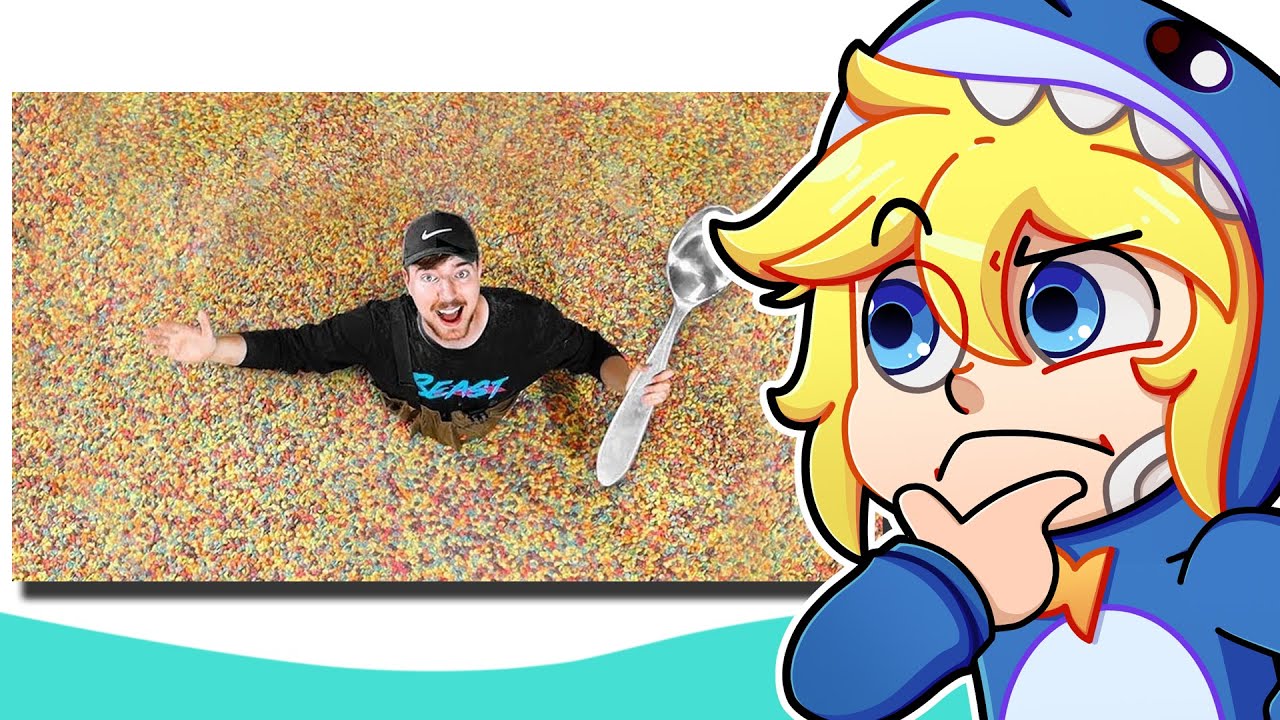 Azel23 REACCIONA a El Tazón de Cereales Más Grande del Mundo| MrBeast ...