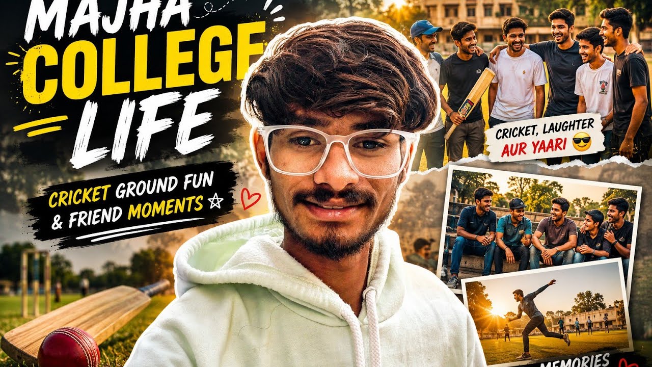 "Majha College Life | Cricket Ground Fun & Friend Moments ️" # ...