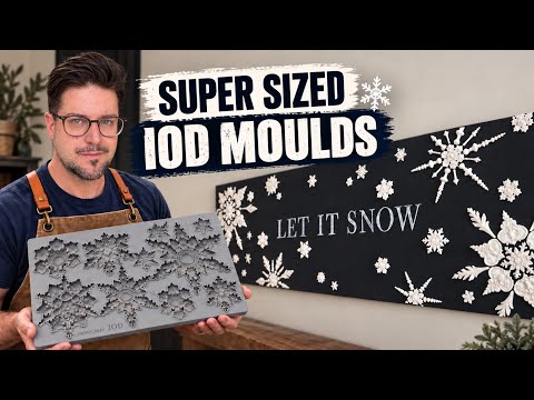Ich habe die IOD-Schneeflockenform vergrößert, um dieses Weihnachtsschild zu gestalten.