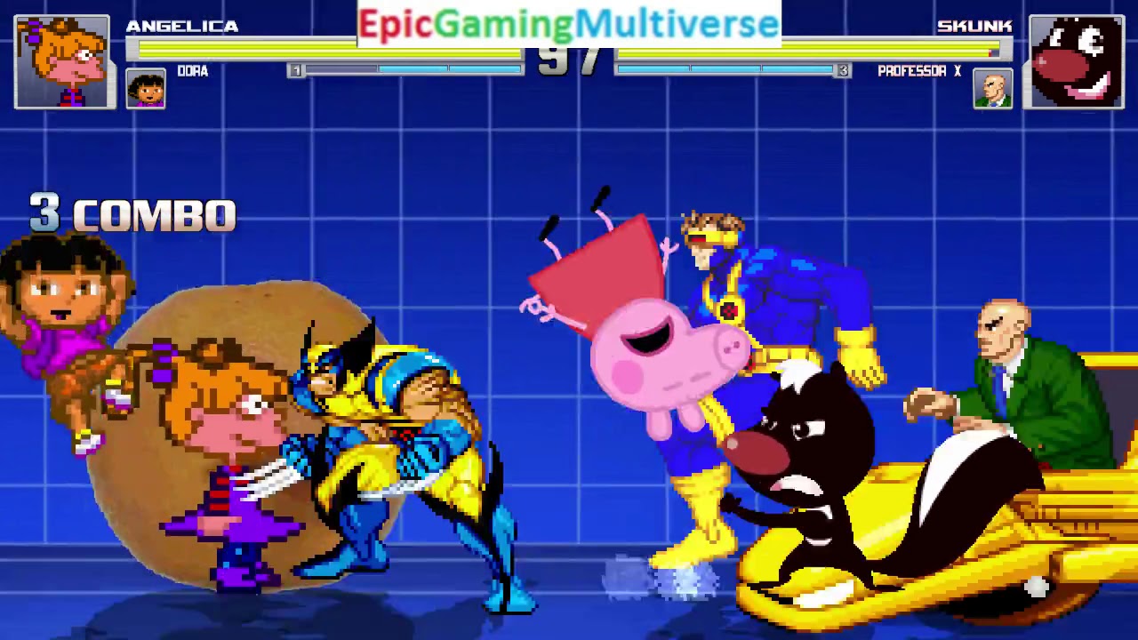 Nick Jr. Characters (Peppa Pig And Dora) VS Skunk And X-Men In A MUGEN ...