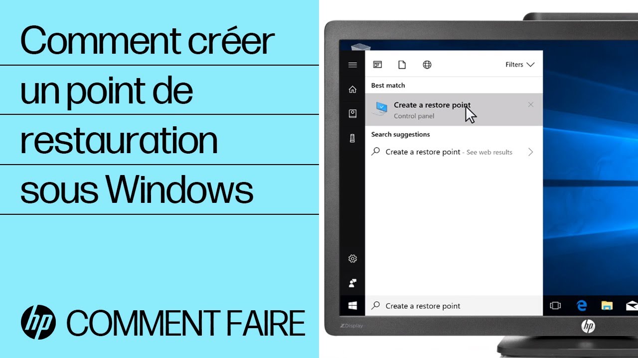 Ordinateurs portables HP - Utilisation de la Restauration du système de ...