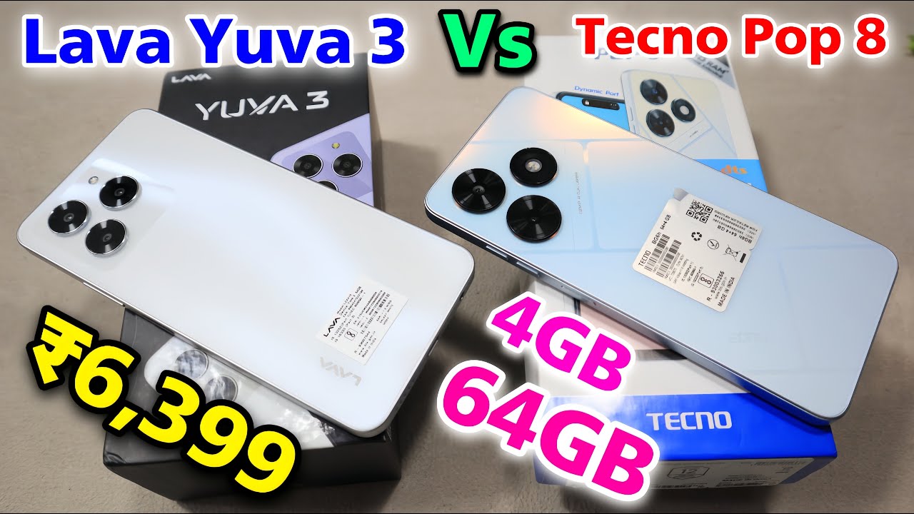 Lava Yuva 3 Vs Tecno Pop 8 Compression ⚡⚡ - YouTube