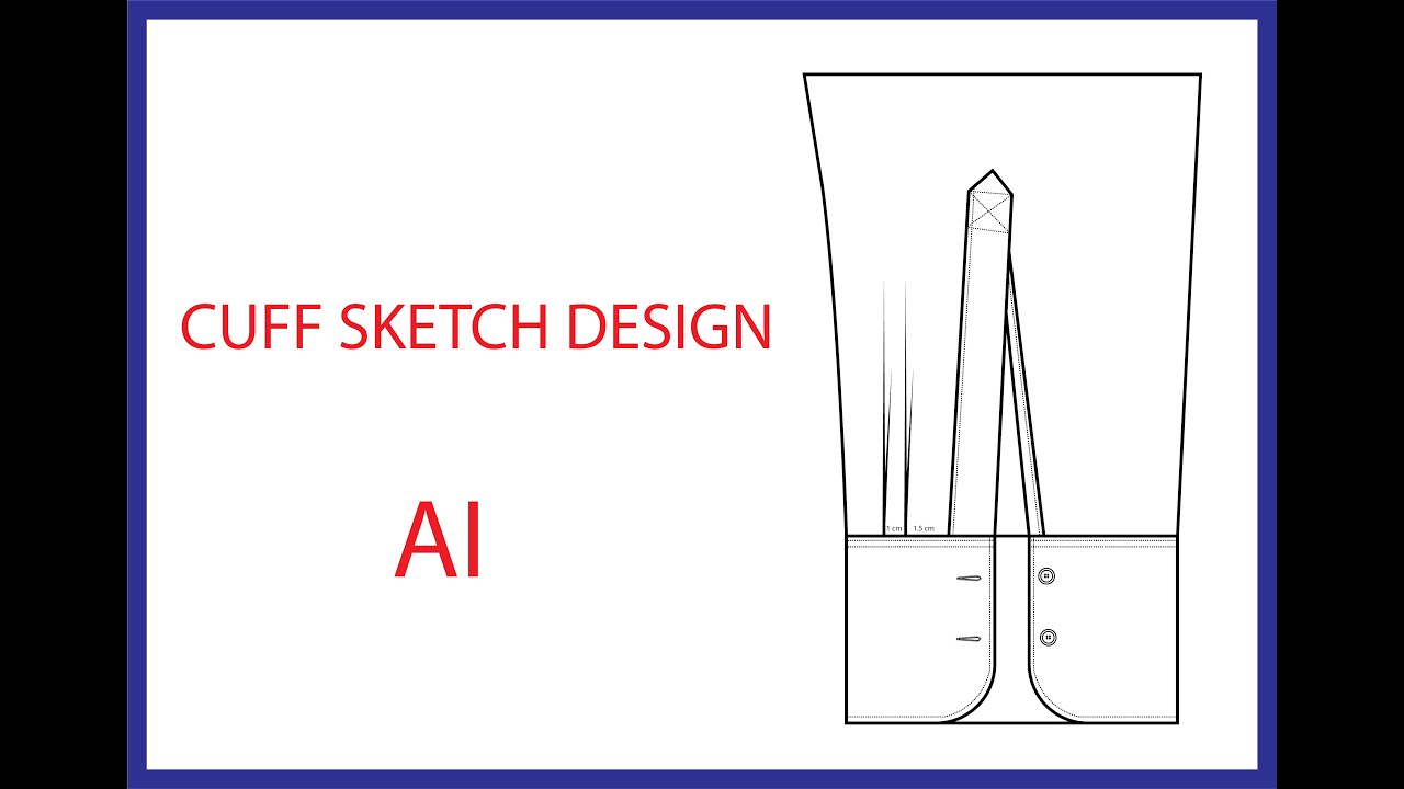 Fashion flat sketch/cuff sketch design/tech pack design /illustration ...