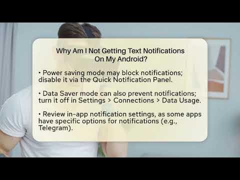 Why Am I Not Getting Text Notifications On My Android? - Be App Savvy - YouTube