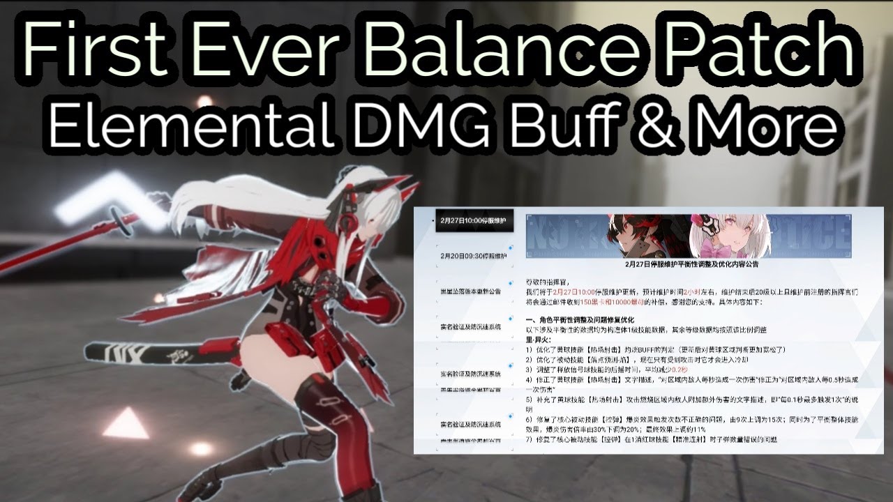 Punishing: Gray Raven First Ever Upcoming Balance Patch Elemental ...