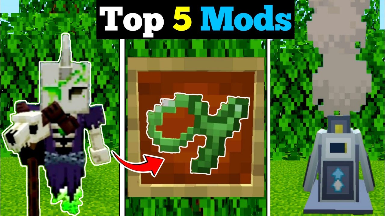 Top 5 Best Survival Mods For Mcpe (1.21+) || Best Mods For Minecraft ...