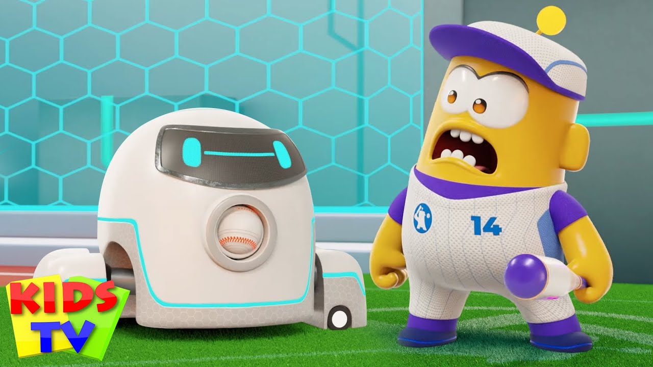 Strick Out, मजेदार कार्टून, Sport Bots Funny Cartoon Animated Stories ...
