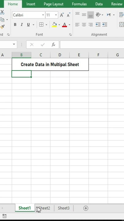 Create Data in Multiple Sheet in Excel - YouTube