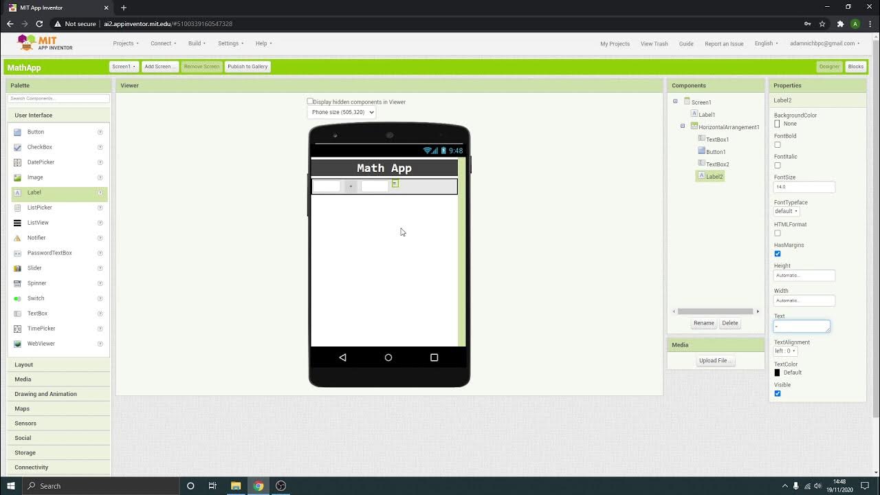 MIT App Inventor - Quiz with timer tutorial - Part 01 - (Calculator ...