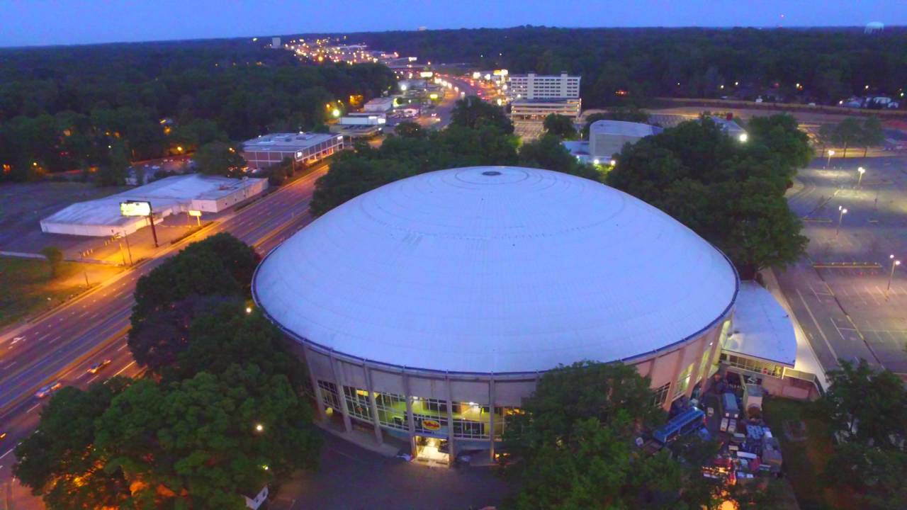 Bojangles Coliseum Charlotte Drone View - YouTube