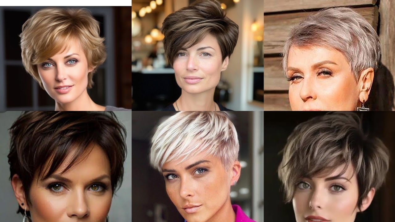 pinterest short hairstyles For Women Over 50 short shag Haircuts - YouTube