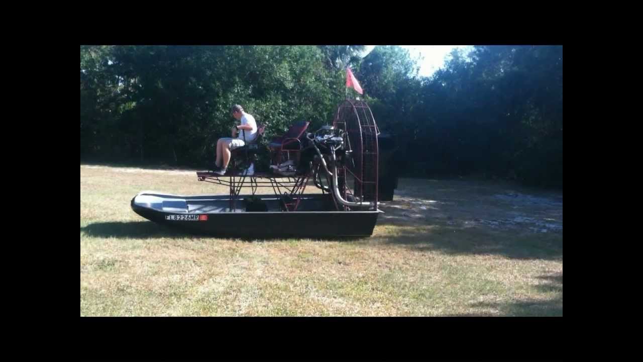 Direct Drive Airboat Running Dry - YouTube