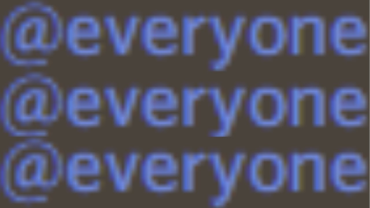 Why you don't ping @everyone... - YouTube