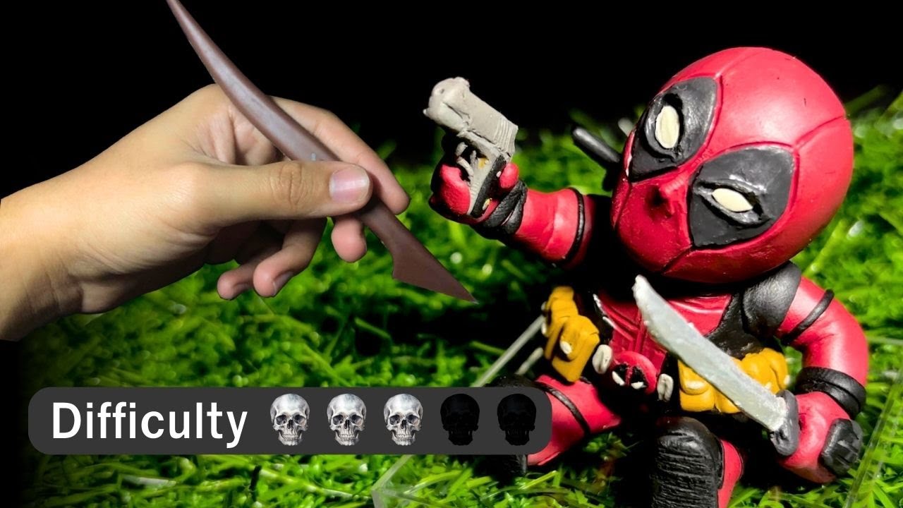 Sculpting clay Deadpool : ปั้นโมเดล เดดพลู - YouTube