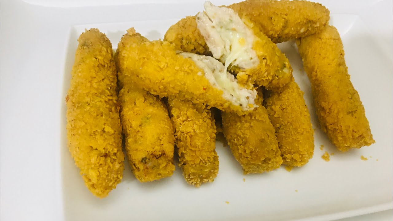 Chicken Cheese Fingers Recipe Cooking With Uzmi - YouTube