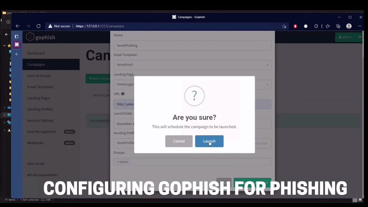 PHISHING USING GOPHISH TUTORIAL - YouTube