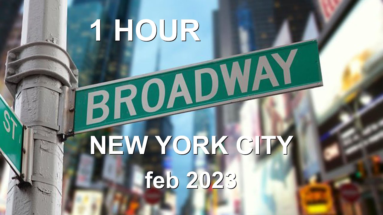 First hour on BROADWAY, walking in Manhattan, NYC (Binaural City Sounds ...