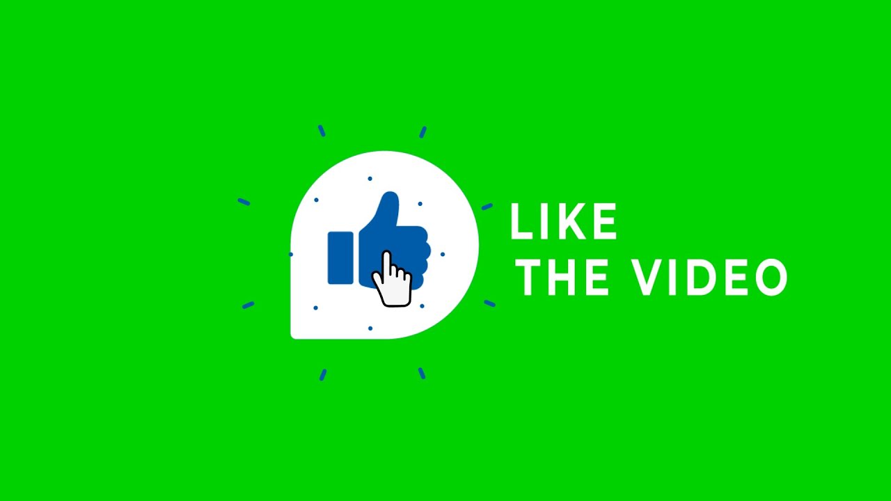 LIKE Button Green Screen Animation - YouTube