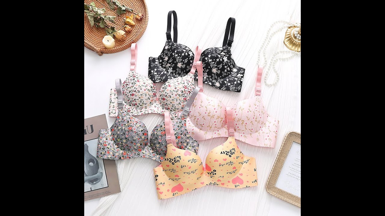 Women'S Flowers Prints Seamless Bra (PB007) - YouTube