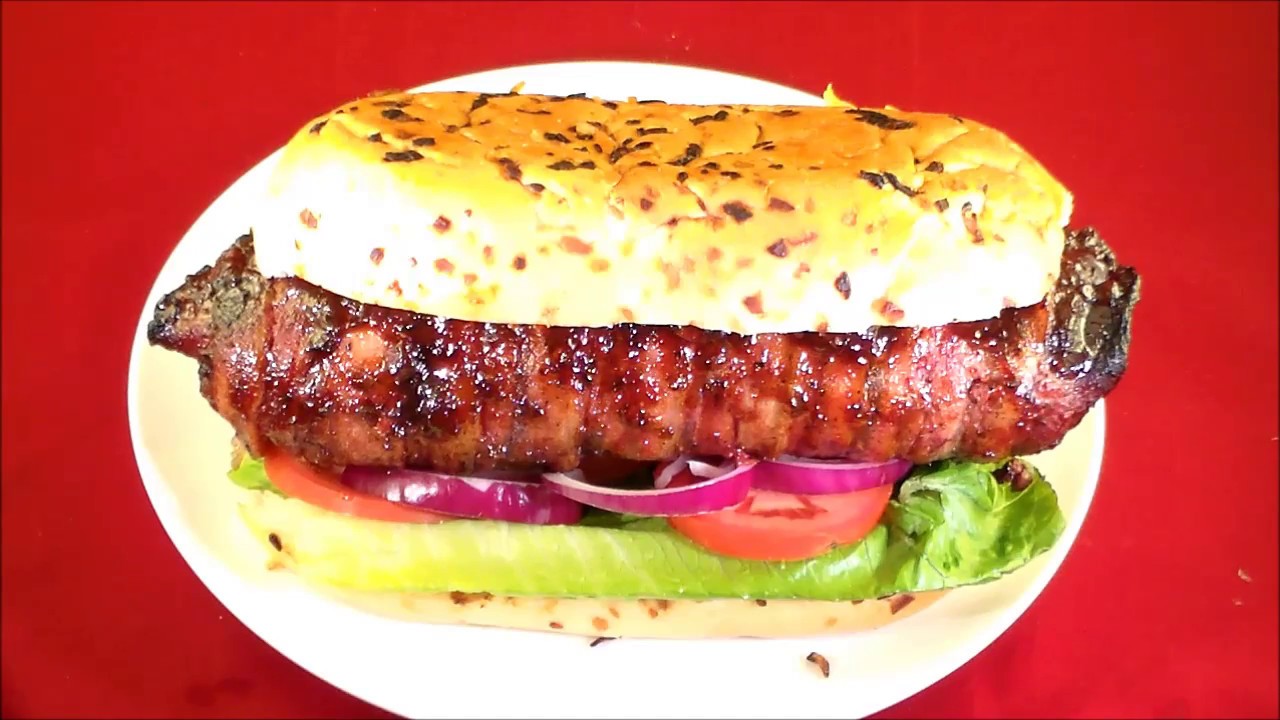 Bacon Wrapped Stuffed Burger Dogs Our 500th Recipe - YouTube