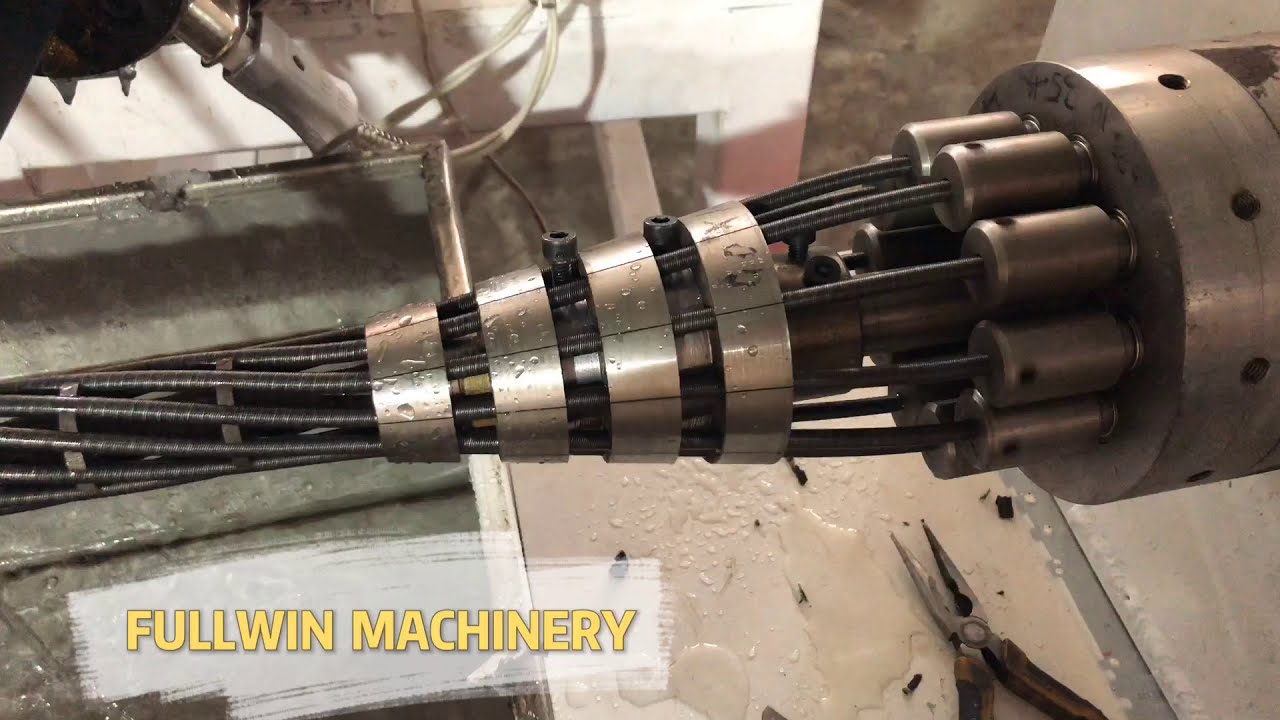 PP spiral wrap hose making machine production line mchines - YouTube