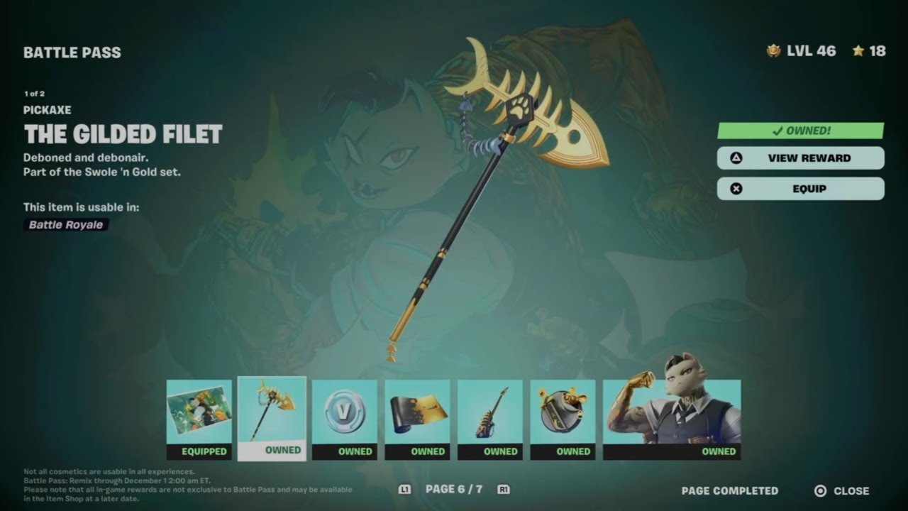 How to Unlock The Gilded Filet Pickaxe in Fortnite | Remix Rewards Page ...