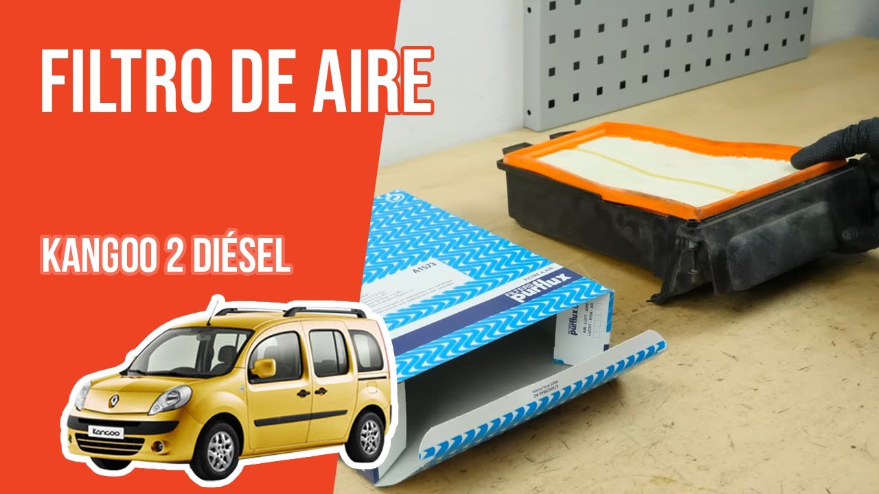 Cómo cambiar el filtro de aire Kangoo 2 1.5 dCi 💨 - YouTube