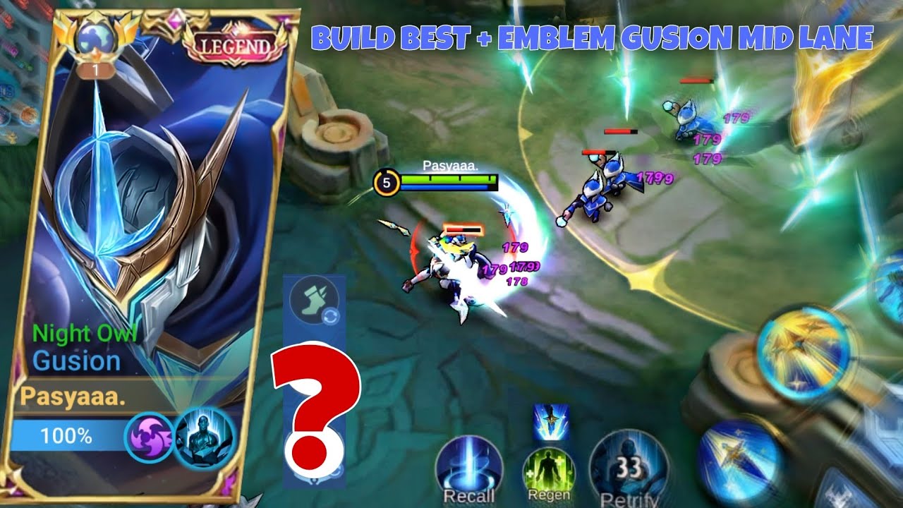 GUSION MID LANE TIDAK META?? NIH BUILD + EMBLEM YANG COCOK UNTUK GUSION ...