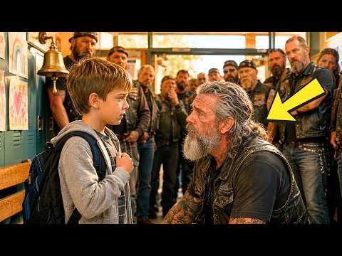A Boy Asked the Biker to Be His Dad for One Hour Nobody Knew Why Until the School Bell Rang