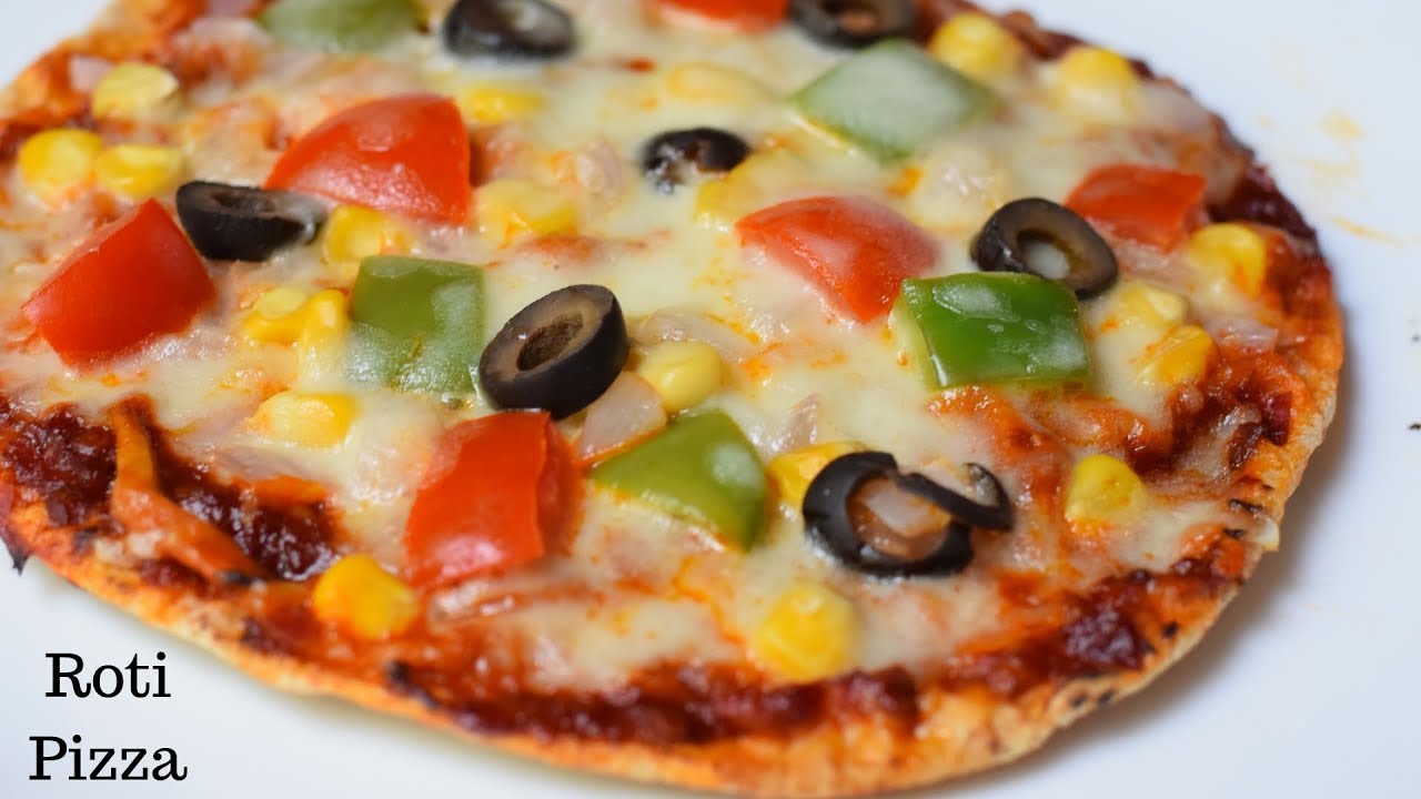 Roti Pizza Recipe | बची हुई रोटी से बनायें पिज्जा | Thin Crust Pizza ...
