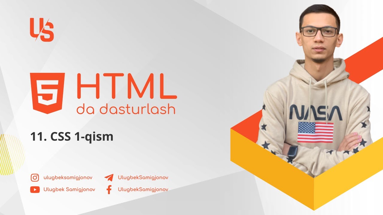 Htmlda Dasturlash 11 Css 1 Qism Youtube
