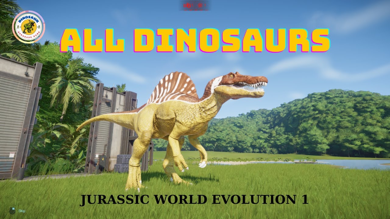 ALL DINOSAURS|JURASSIC WORLD EVOLUTION|ACROCANTHOSAURUS|T REX ...