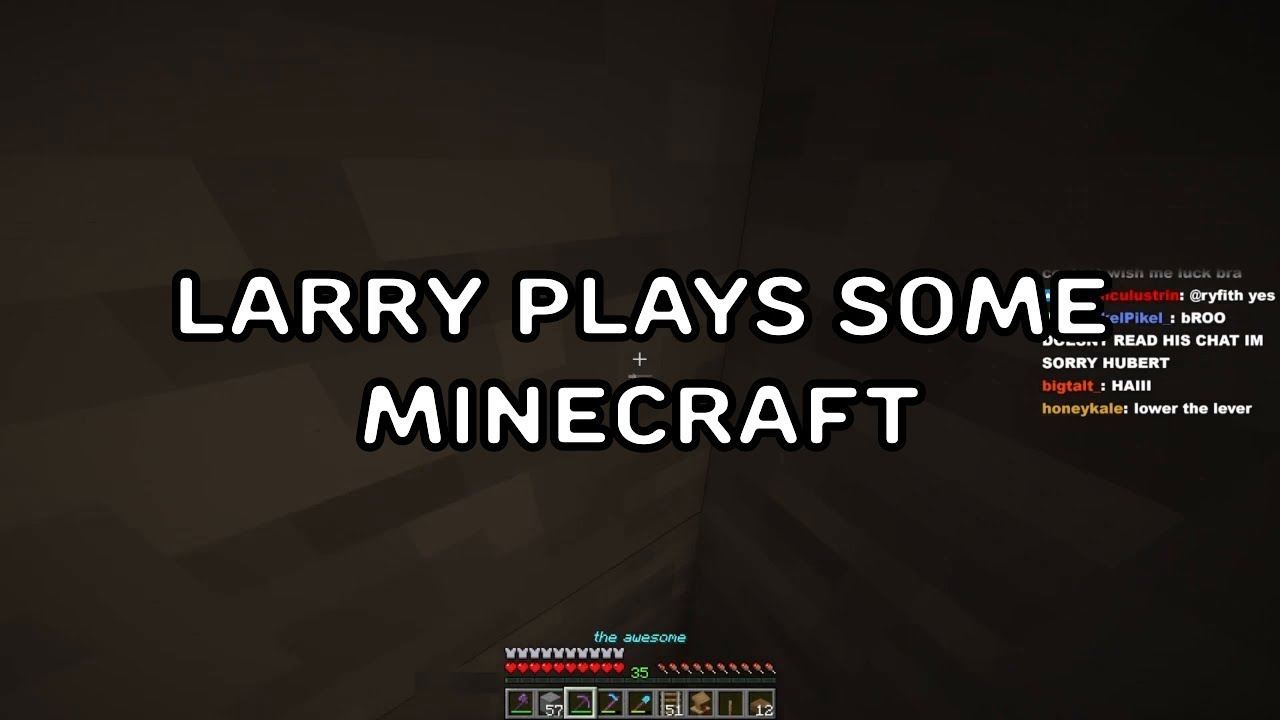 larry plays some minecraft - edited stream - YouTube
