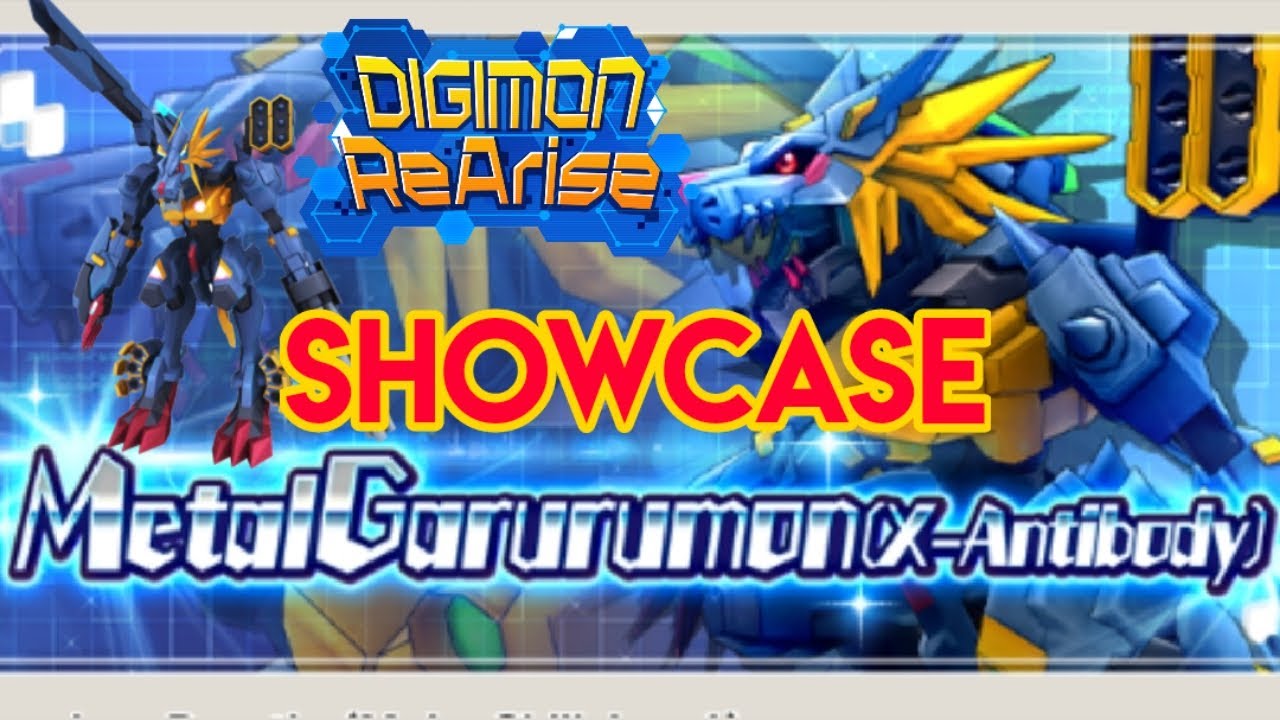 Digimon ReArise Metalgarurumon X-antibody Showcase - YouTube
