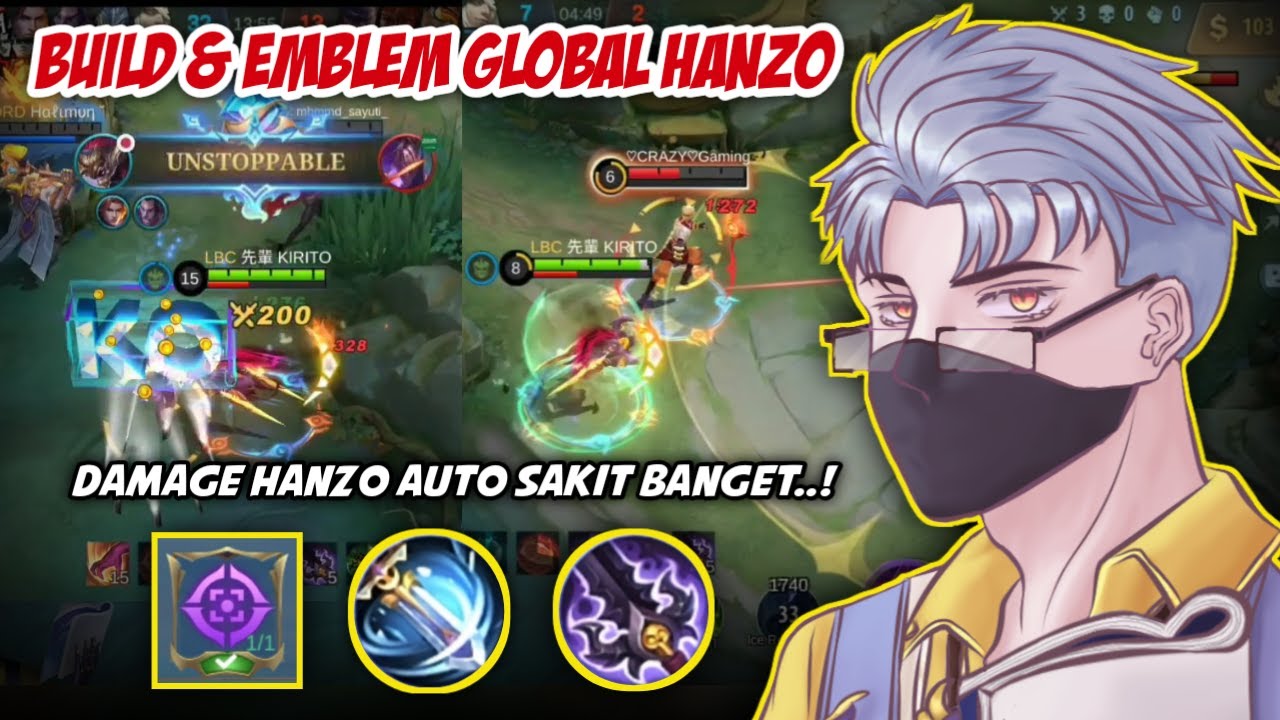 Build dan emblem andalan para global hanzo - gameplay hanzo - YouTube