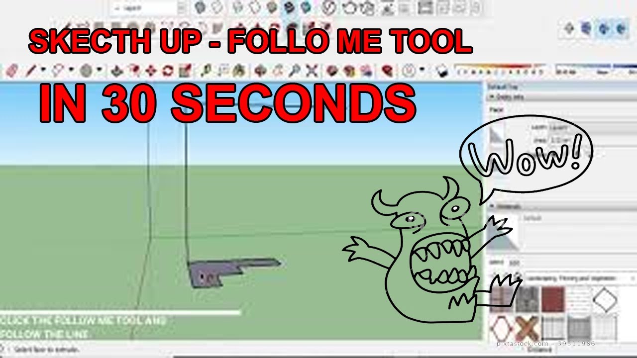 SKETCH UP - HOW TO USE FOLLOW ME TOOL / ARCHI VENTURE - YouTube
