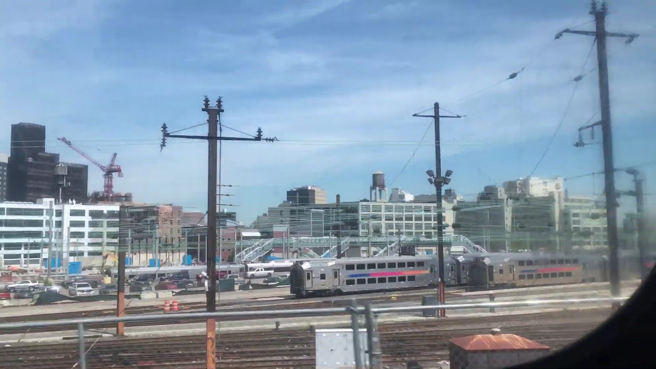 LIRR: passing Sunnyside yard on M7 - YouTube
