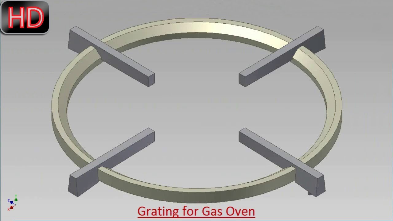 Grating for Gas Oven (Video Tutorial) Autodesk Inventor - YouTube