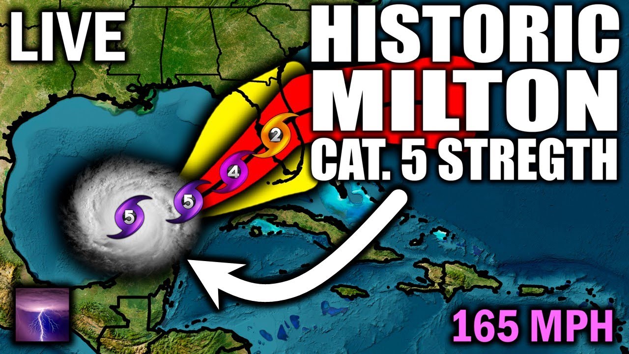 🔴 TROPICAL UPDATE: Violent Hurricane Milton Weakens But Still EXTREMELY Dangerous... - YouTube