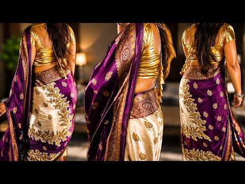 Sanjana Satin Silk Saree || Satin Saree || Saree Lover ||