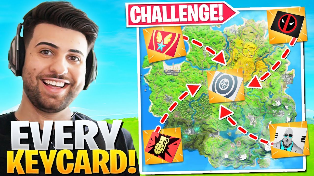 I Collected *EVERY* Vault KEYCARD! (Fortnite Battle Royale Challenge ...