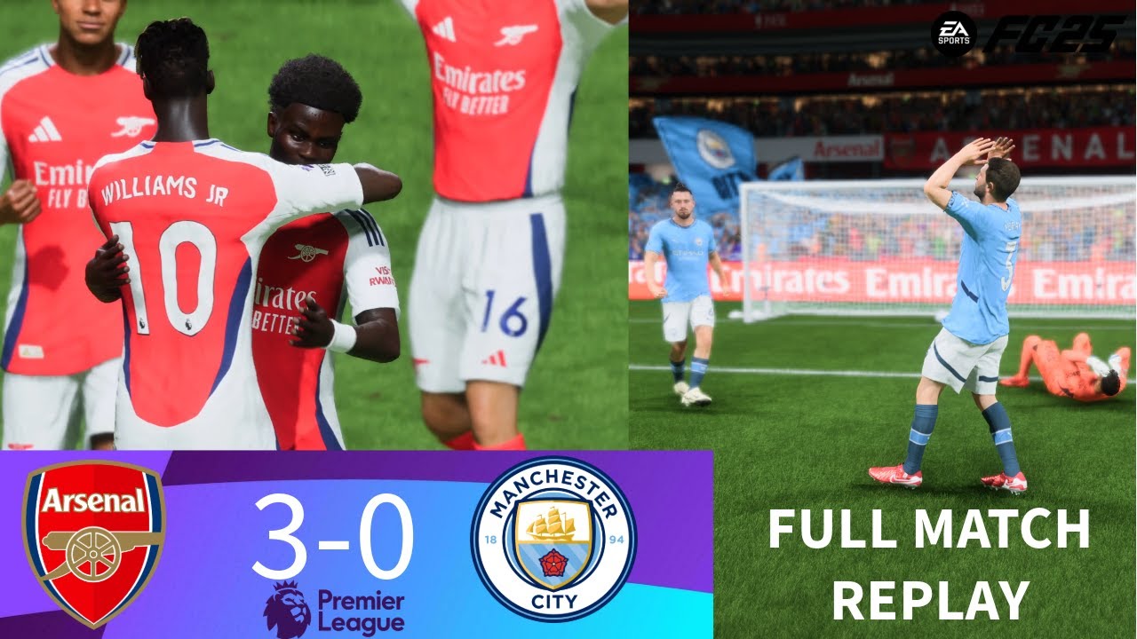 Arsenal in control of Title Race! 👑 | Arsenal 3-0 Man City | FC 25 ...