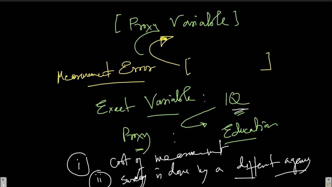 Lecture 90: Omitted Variable Bias, Model Specification and Proxy Variable - YouTube