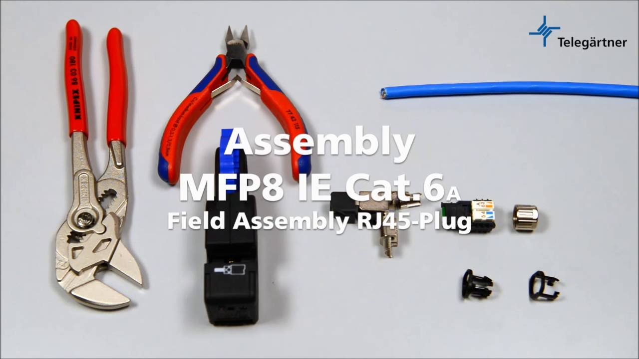 Field assembly RJ45-plug MFP8 IE Cat.6A assembly | Telegärtner - YouTube