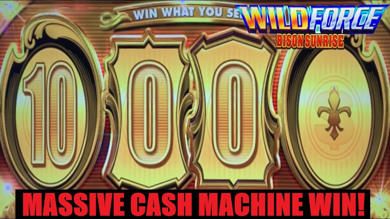 MASSIVE WIN! BIG DOLLAR GOLD CASH MACHINE + Wild Force BISON Sunrise ...
