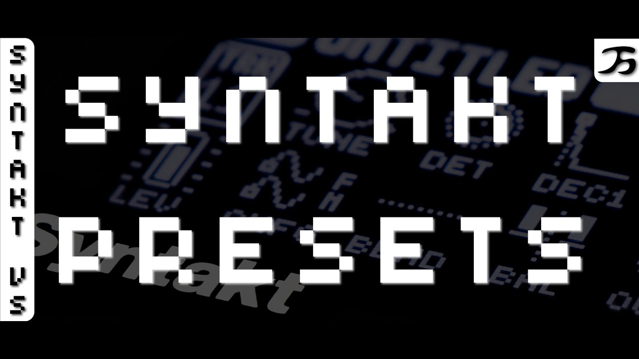Syntakt - Presets - YouTube