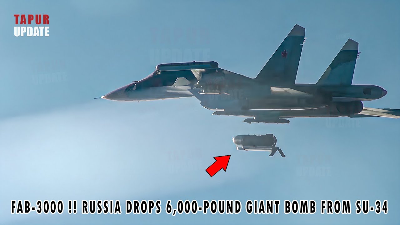 When the SU-34 Drops the Next Generation 6,000-pound FAB-3000 Winged ...